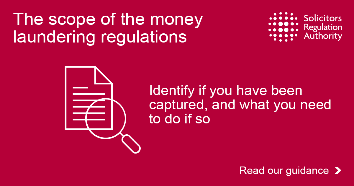 Sra The Scope Of The Money Laundering Regulations Solicitors