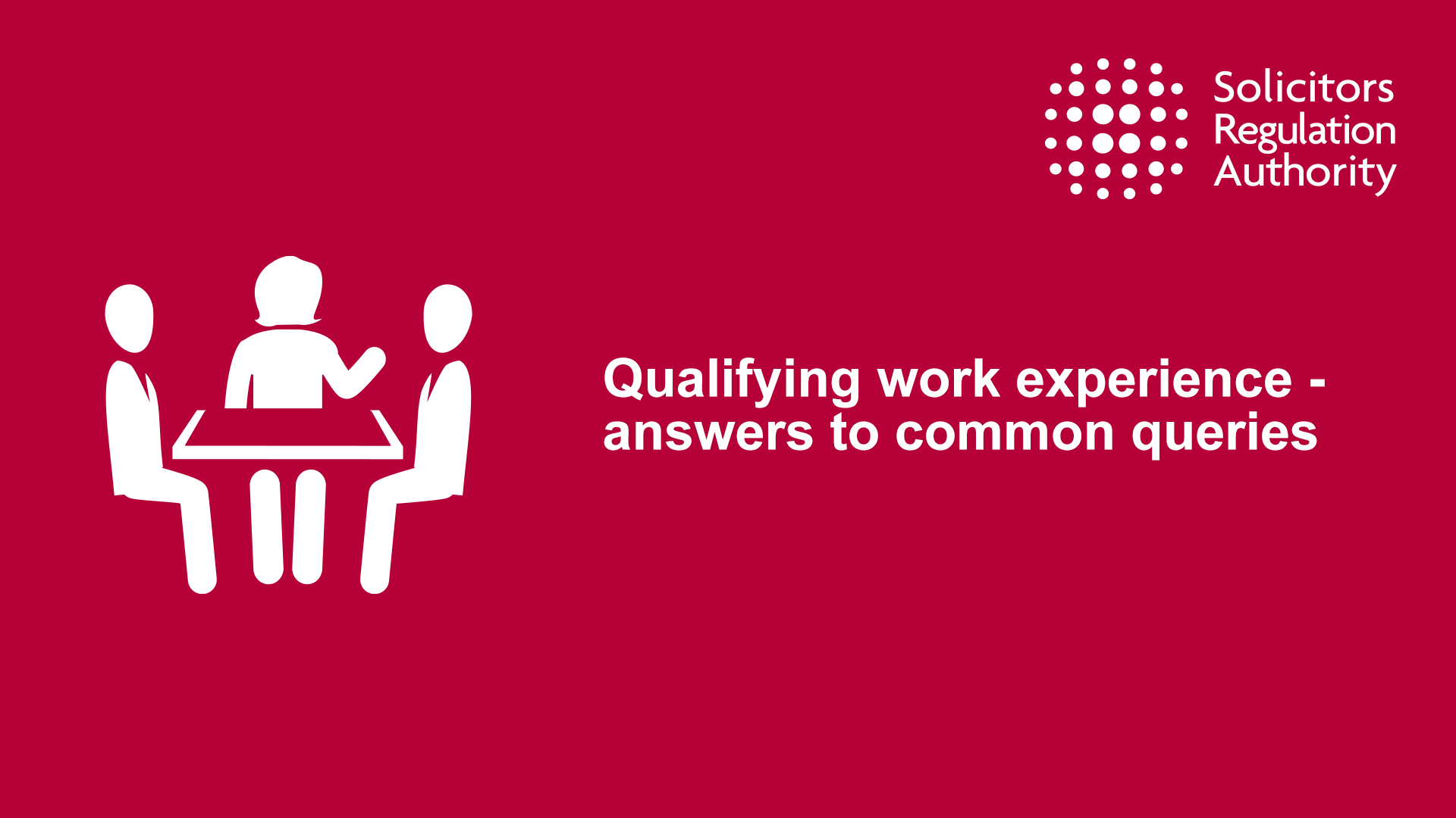 SRA | Qualifying work experience - answers to common queries ...